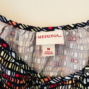 Merona | Dresses | Fulllength Maxi Dress In Fun Rainbow Pattern Sz M ...